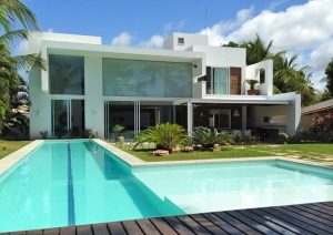 Piscina residencial com raia - Decorando Casas
